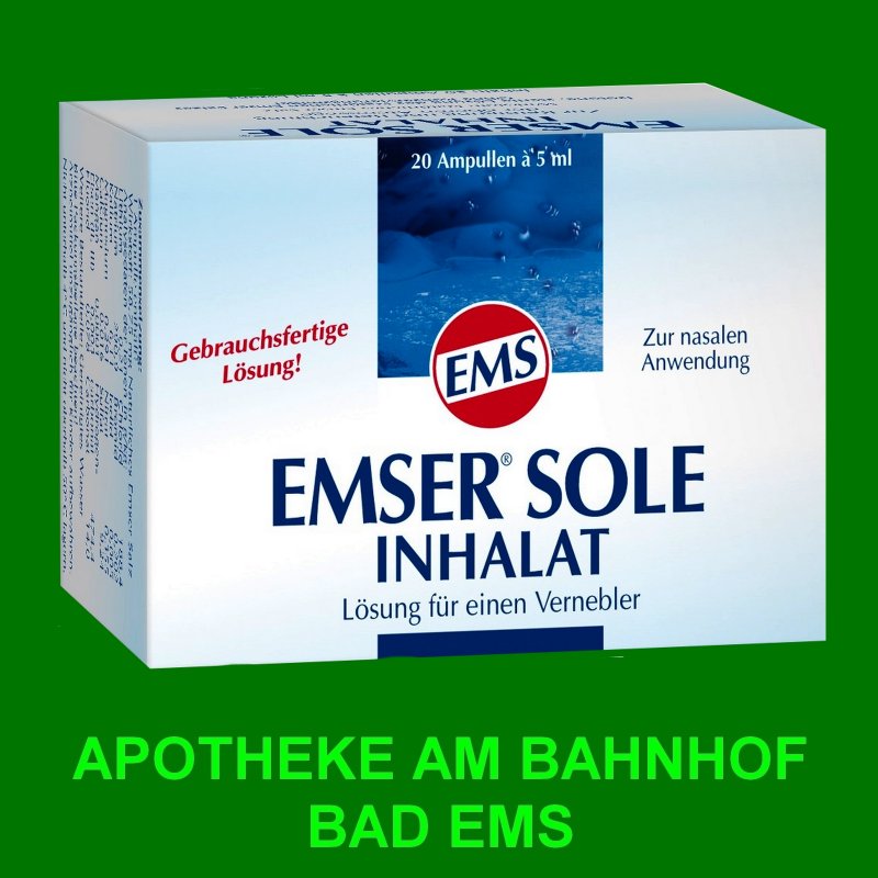 EMSER Sole Inhalat 20 Ampullen - Naturheilapotheke Bad Ems, 8,10