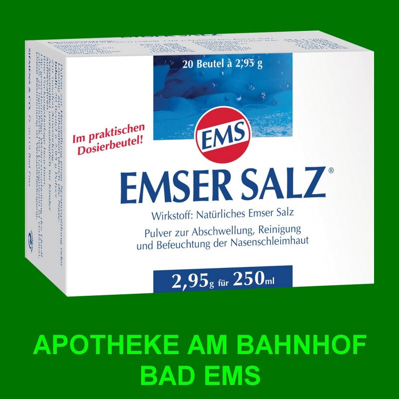 EMSER Salz 20 Dosierbeutel - Naturheilapotheke Bad Ems, 8,15